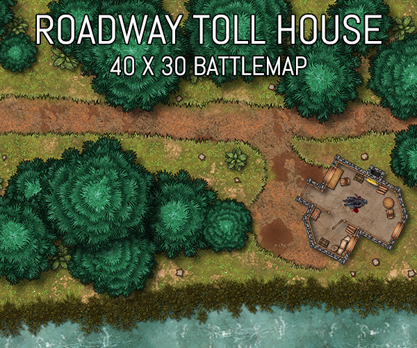 Battle Maps: Roadway Toll House for PF2E, Warhammer & other TTRPGs by ...