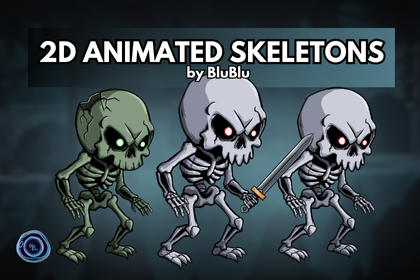 2D Animated Skeletons by BluBlu Games