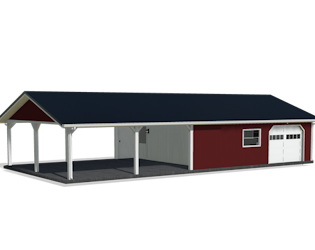FS22 24x50 Carport Shop by Tri-State Crew