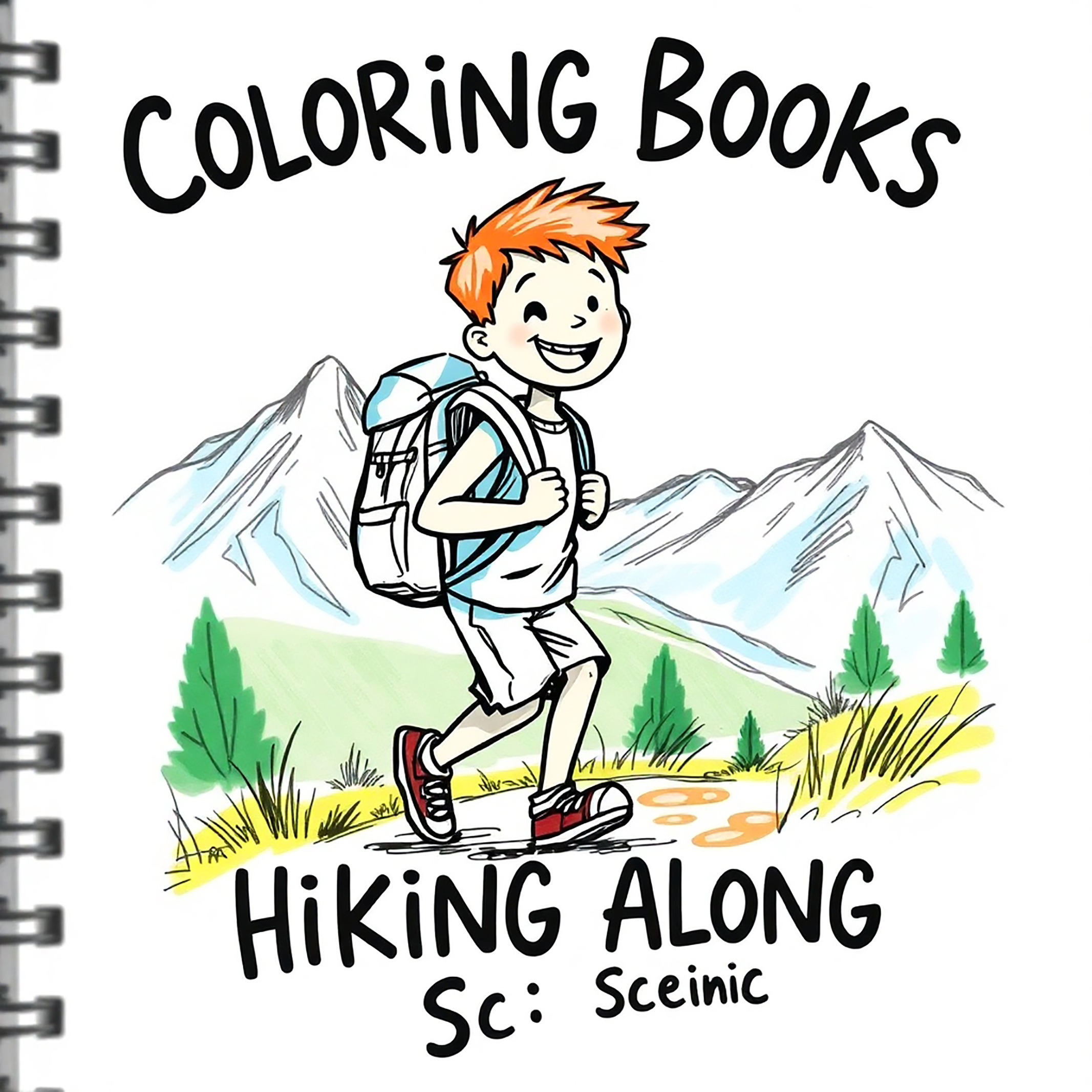 Hiking Coloring Book by mfnmedia