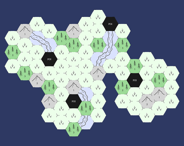 4 Tile Hexmap - 4 Tile Hexmap by Anthony Hobday