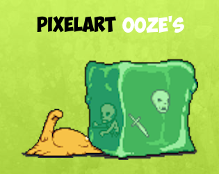 Creatures Enemies Pixelart Oooze Gel Cube Slime by Tomorrow Thoughts