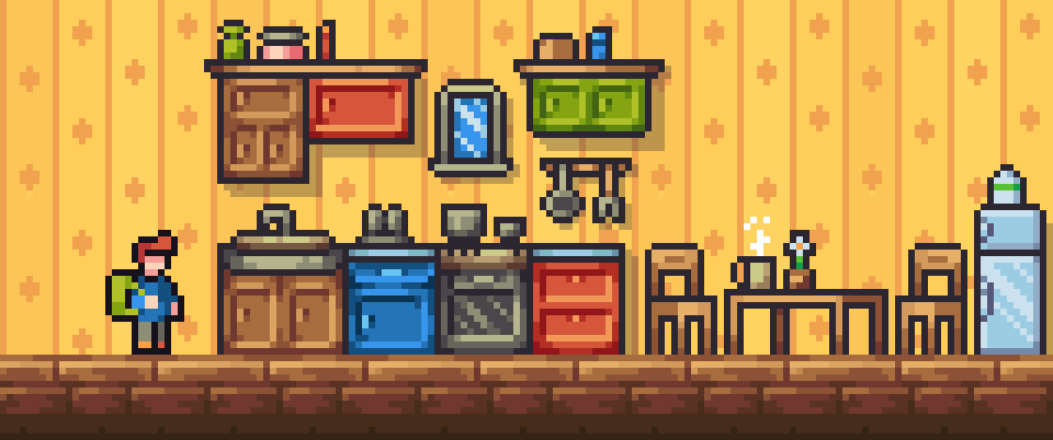Free Pixel Art Interior Design Assets by Kaylamon