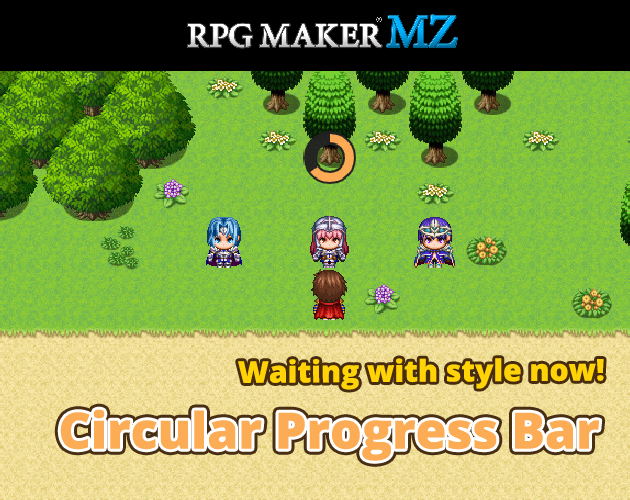 RPG Maker MZ - Circular Progress Bar v1.1 by Siro Games