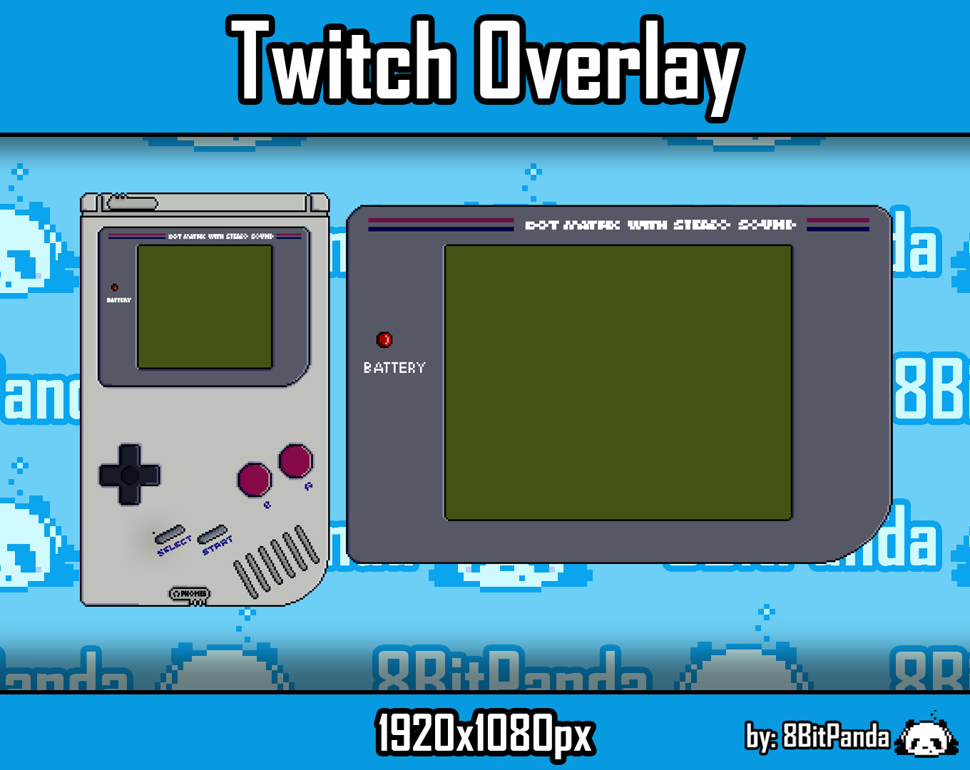 Retro Twitch Overlay: 2 (1920x1080.png) by EightBitPanda