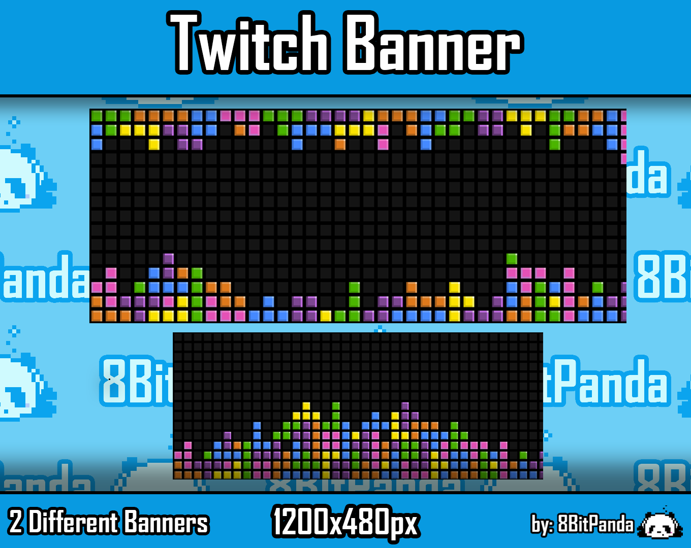 Twitch Banner Tetris Inspired by EightBitPanda