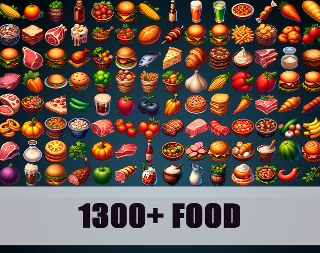 Pack 35 - Food 1300+ Sprites by FortressSide