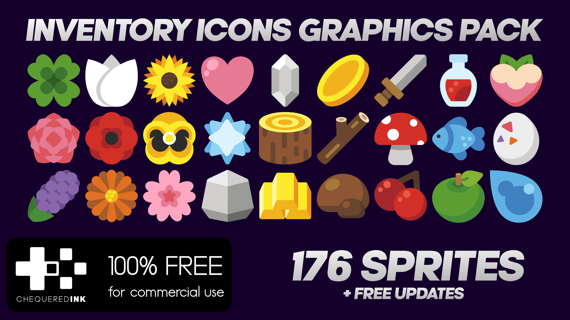 Inventory Icons Graphics Pack by Chequered Ink