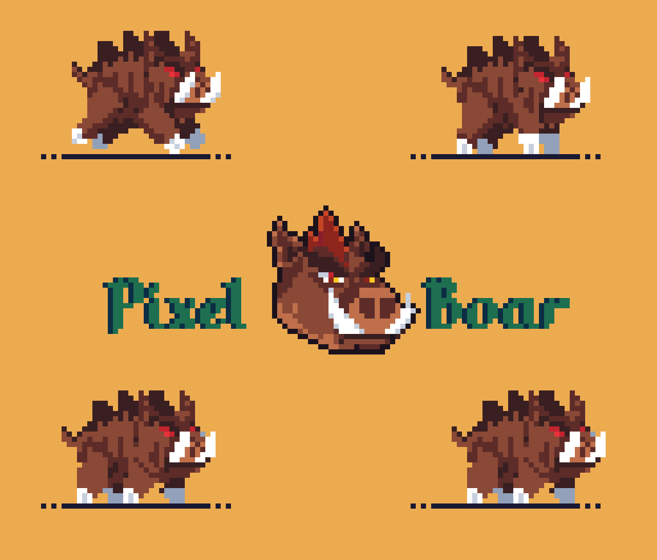 🐗 New Pixel Art Enemy – Wild Boar! 🔥 - itch.io