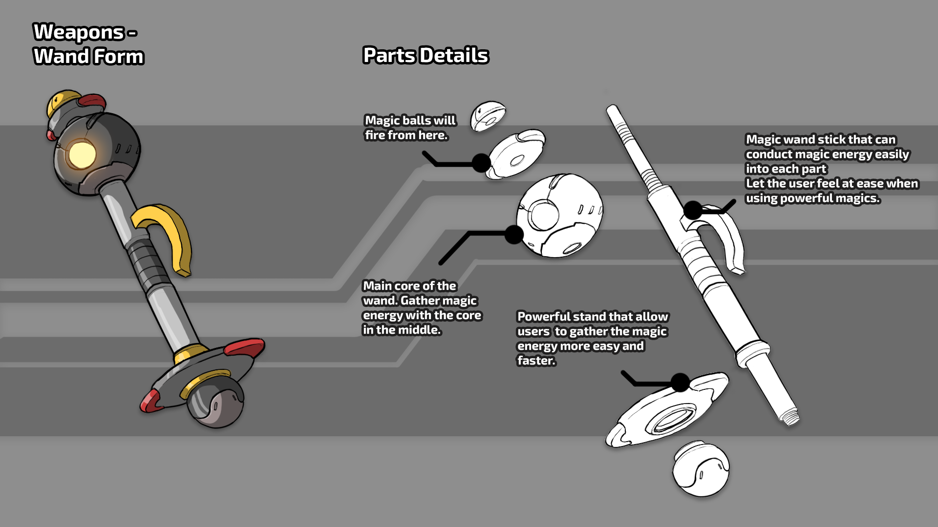 Joker's Tower - Concept Art weapons form 01 - itch.io