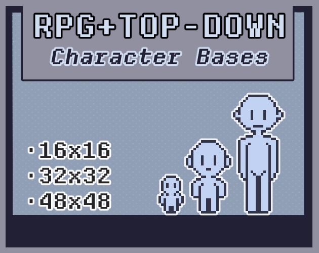 3 RPG Characters Bases [Pixel Art Asset] by avesidora