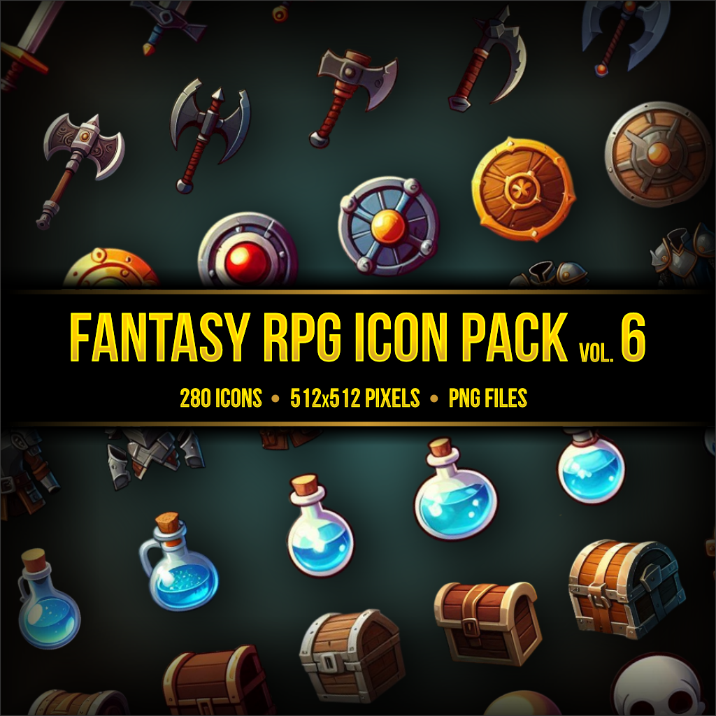 Fantasy RPG Game Inventory Icon Pack vol. 6 by pzUH