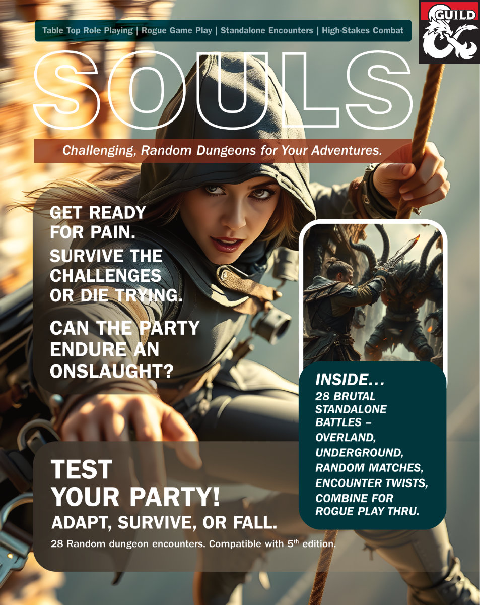 Souls. 28 Challenging, random dungeons for your adventures. by flyinglizard