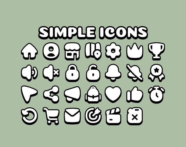Simple UI Icons by hardartcore