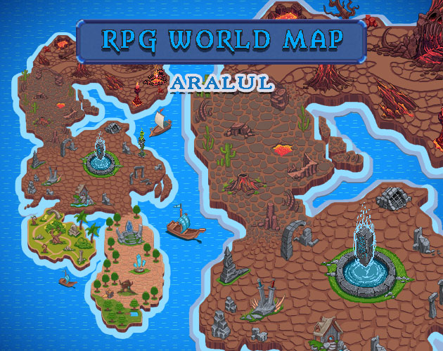 RPG World Map "Aralul" by Erkmen Artworks