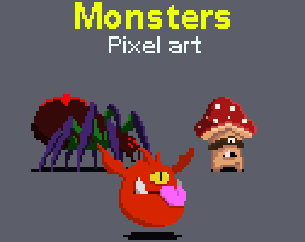 2D Pixel Art 3 Mobs - Asset Pack by Maighar