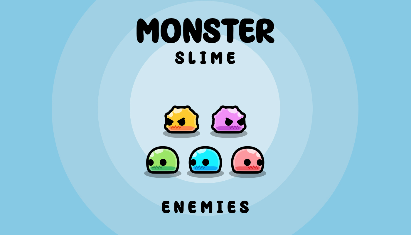 Cute Monster Enemies - Slime by Segel2D