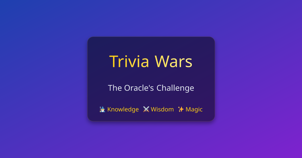 Trivia Wars by Nacho