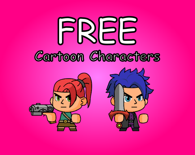 Free 2D Cartoon Characters Animated by RGS_Dev