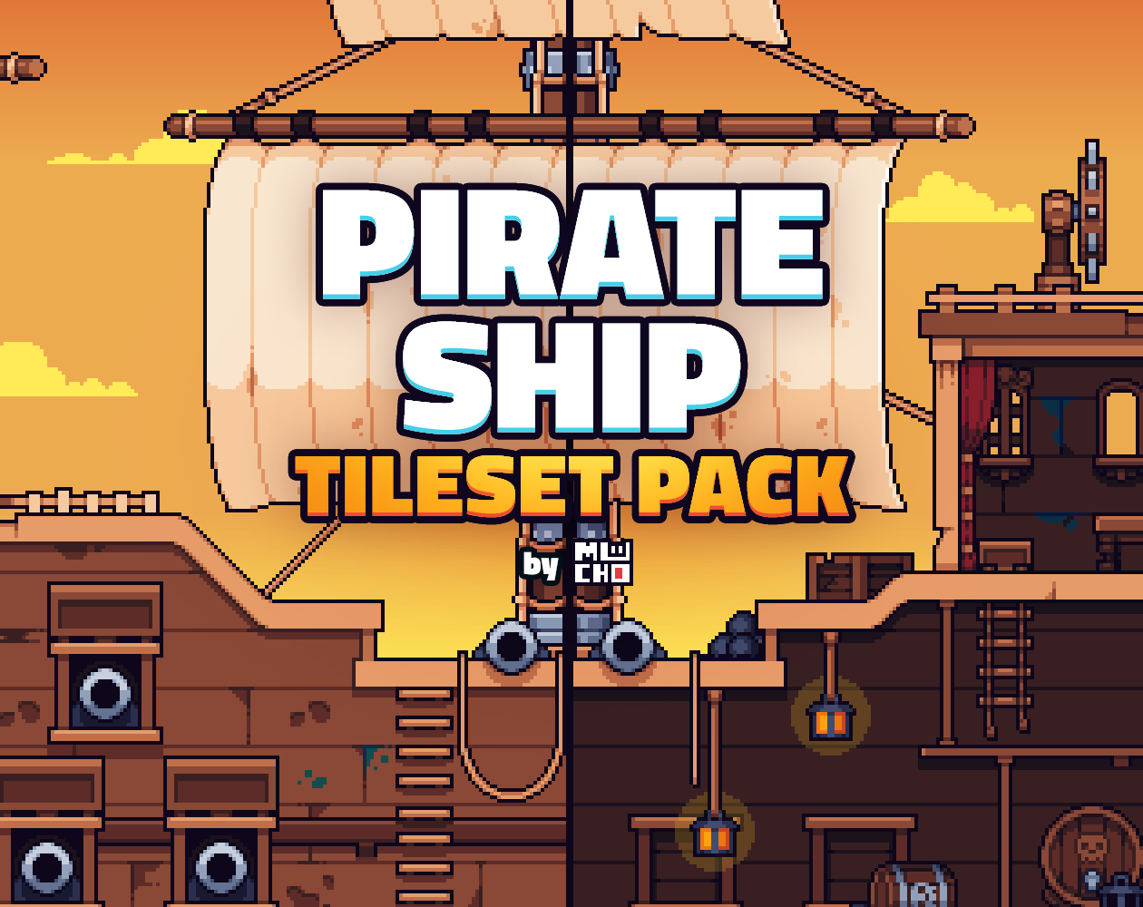 Pirate Ship Tileset Pack by Mucho Pixels