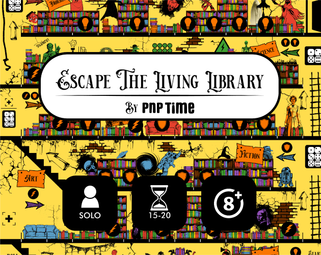 Escape the Living Library | Solo PnP Game by pnptime