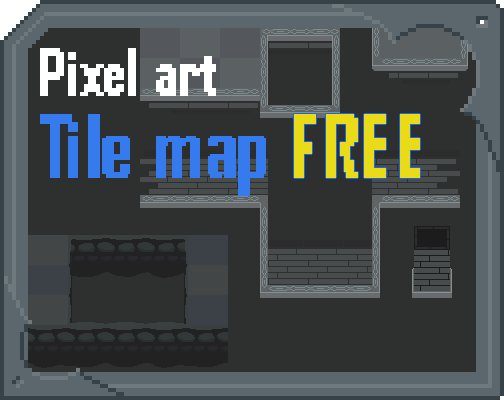 FREE Pixel art Tile map Dungeon and Cave by abu