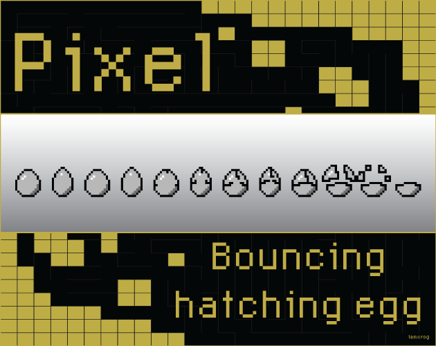 Pixel-bouncing-hatching egg by iamcrog