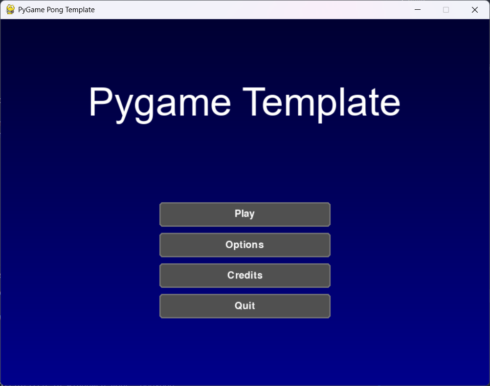 Pygame Template by Ray Thurman
