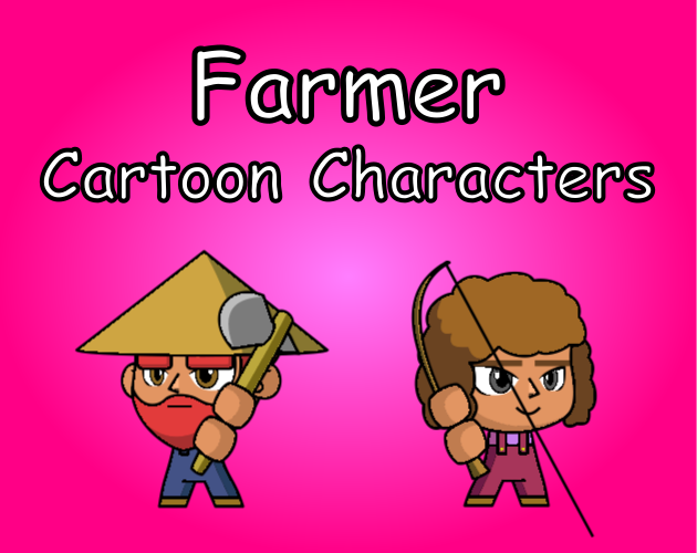 Farmer Cartoon Characters 2D animated by RGS_Dev