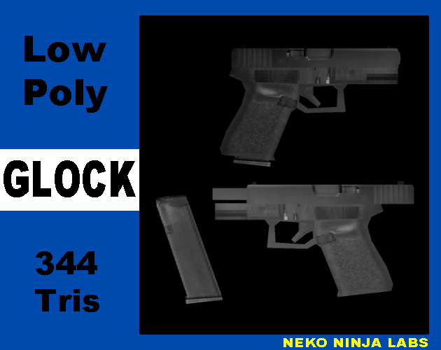 PSX Low Poly Glock - Game Ready by Neko Ninja Labs