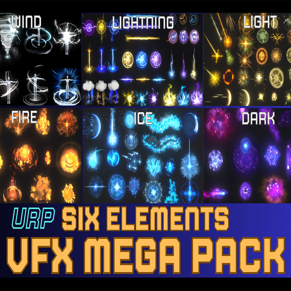 Unity Game VFX - Six Elements VFX Mega Pack(URP) by Eric Wang_Unity VFX Artist