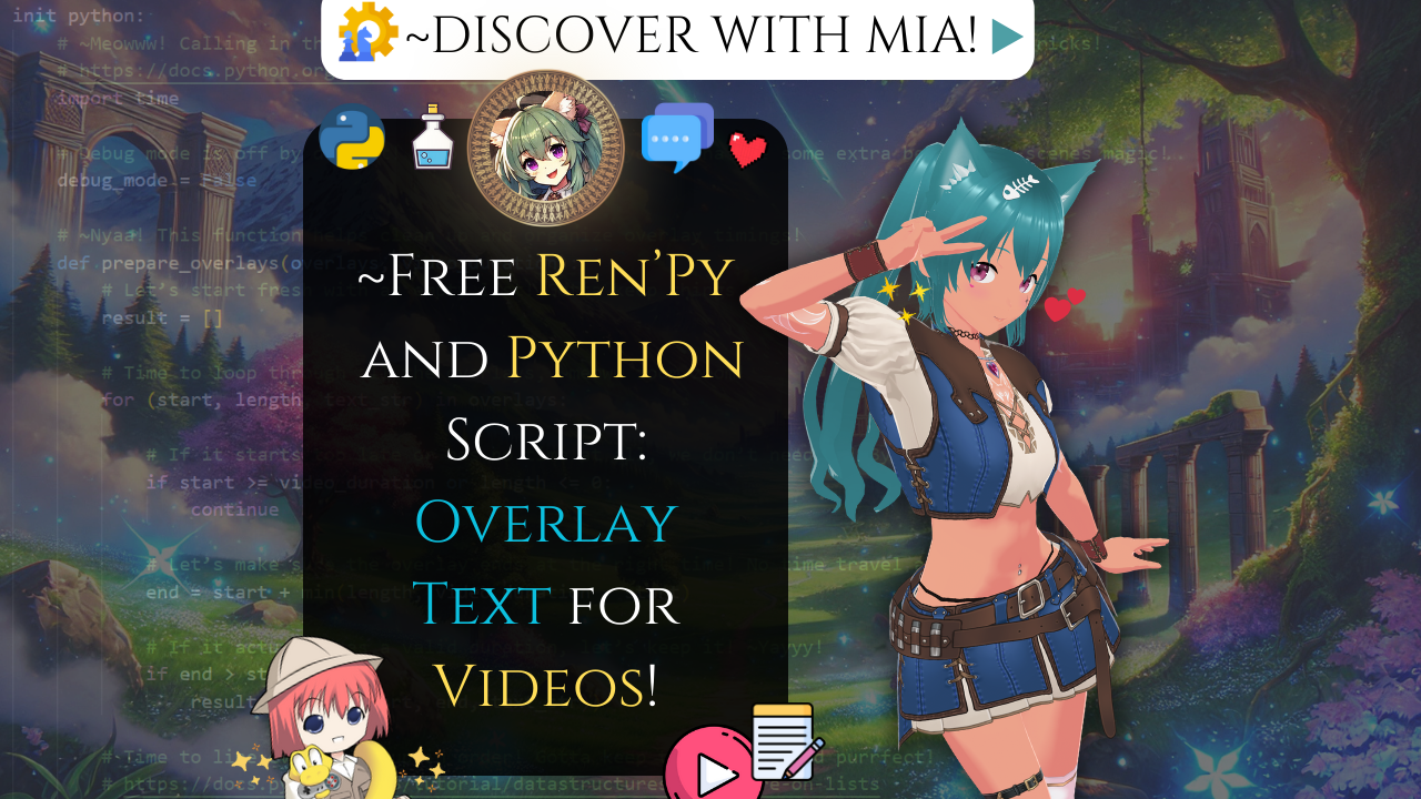 Enhance Your Ren’Py VN with Overlay Text for Videos by Discover with Mia