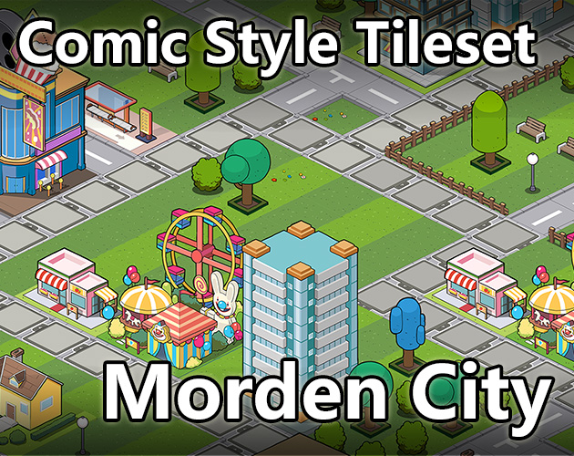 Comic Style Tile set: Morden City by Raketenfaust