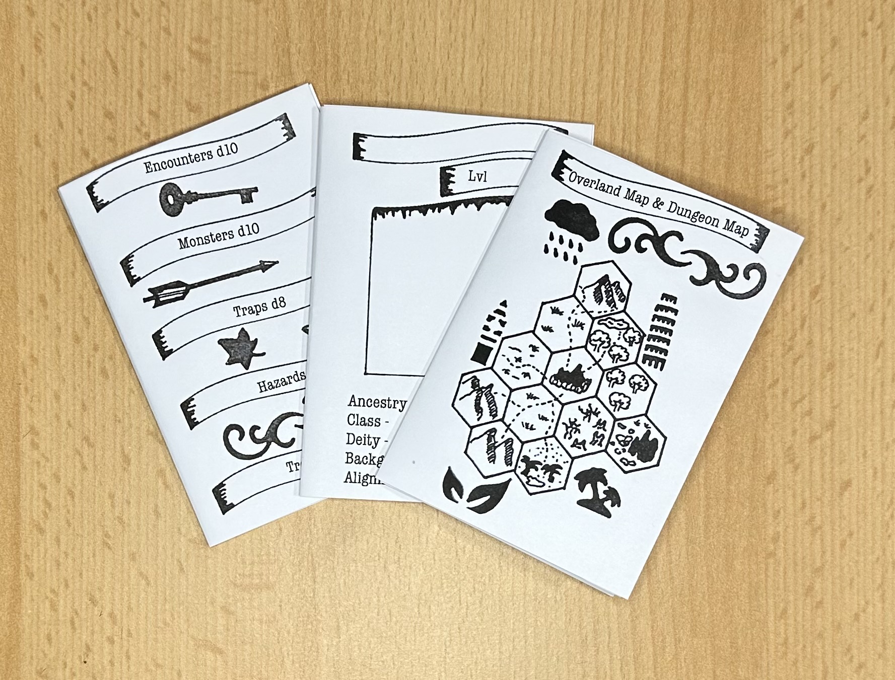 Pocketmod for Shadowdark by PuskasHeni