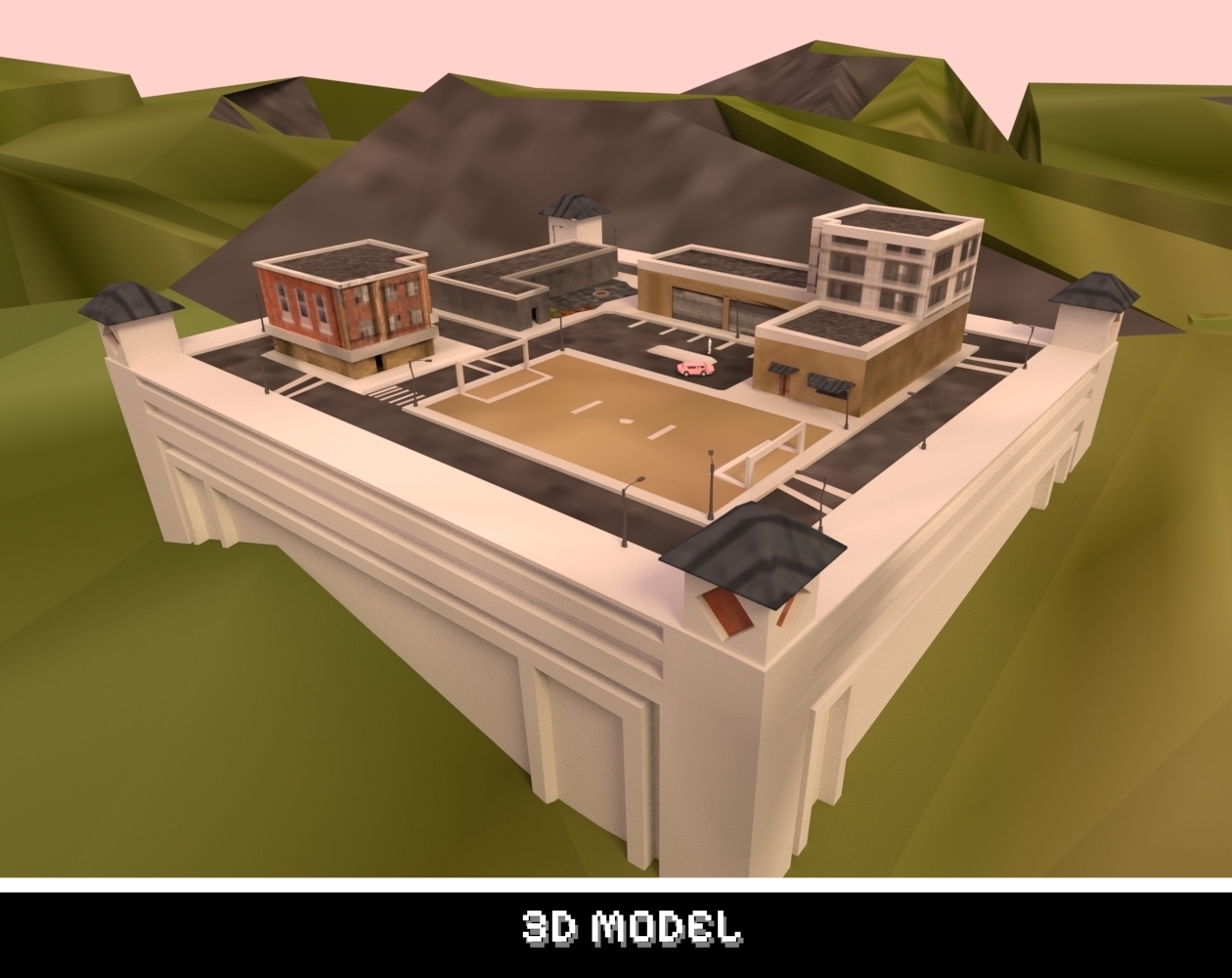 Generic Low Poly Battle Royale Scene (City) by Pixel