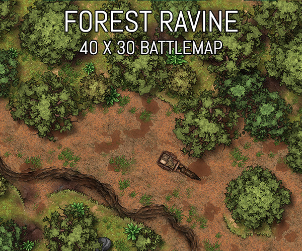 Battle Maps: Forest Ravine for PF2E, Warhammer & other TTRPGs by ...