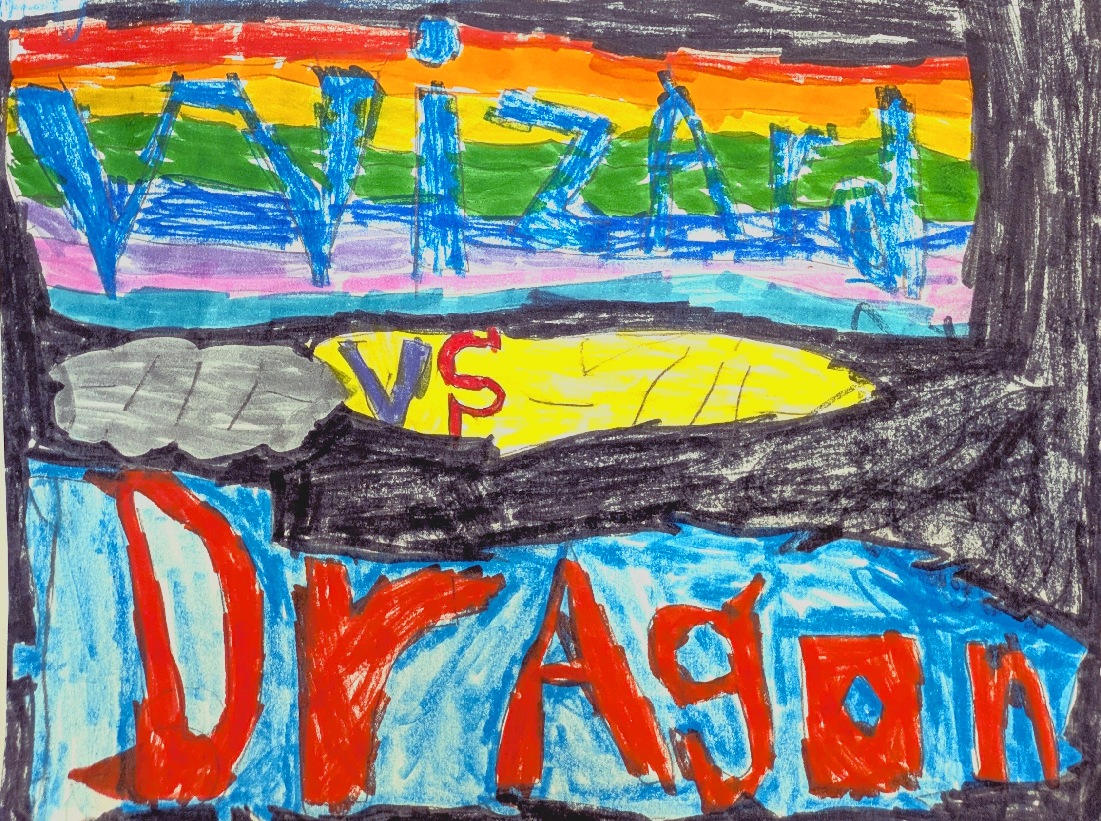 Wizard Vs Dragon by Foxfire17