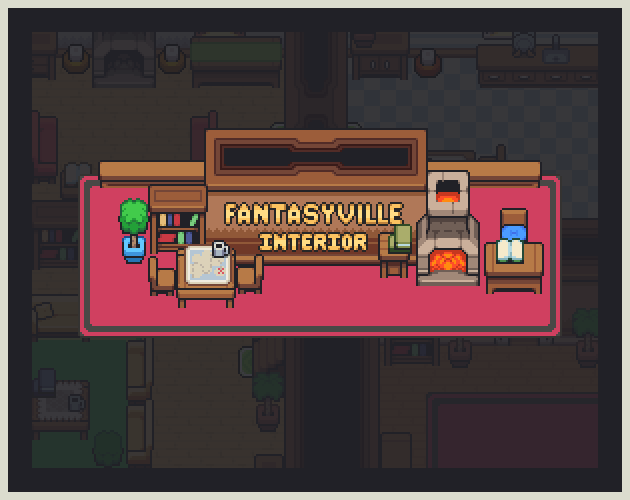 Fantasyville cozy house interiors- 16x16 rpg tileset by JPKG