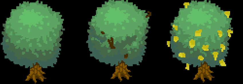 Seasonal 2d topdown trees asset pack by NNOOAAHH0883