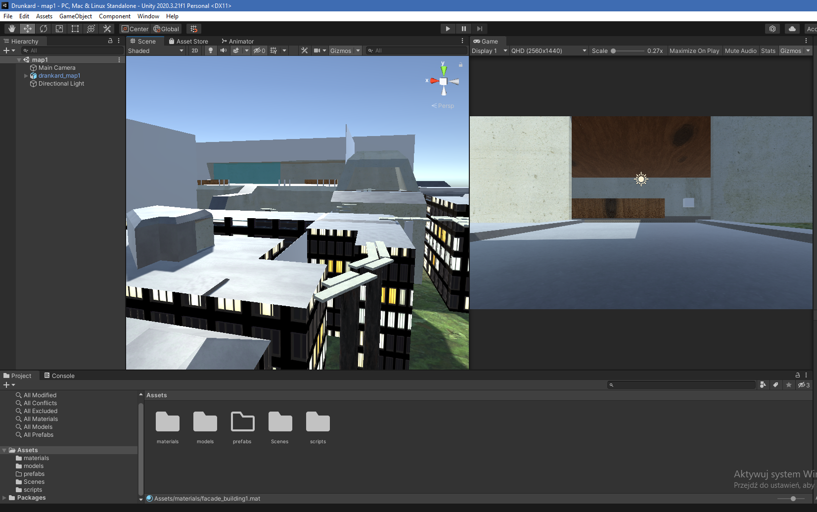 Drunk 3d platformer:First map devlog#1 - itch.io