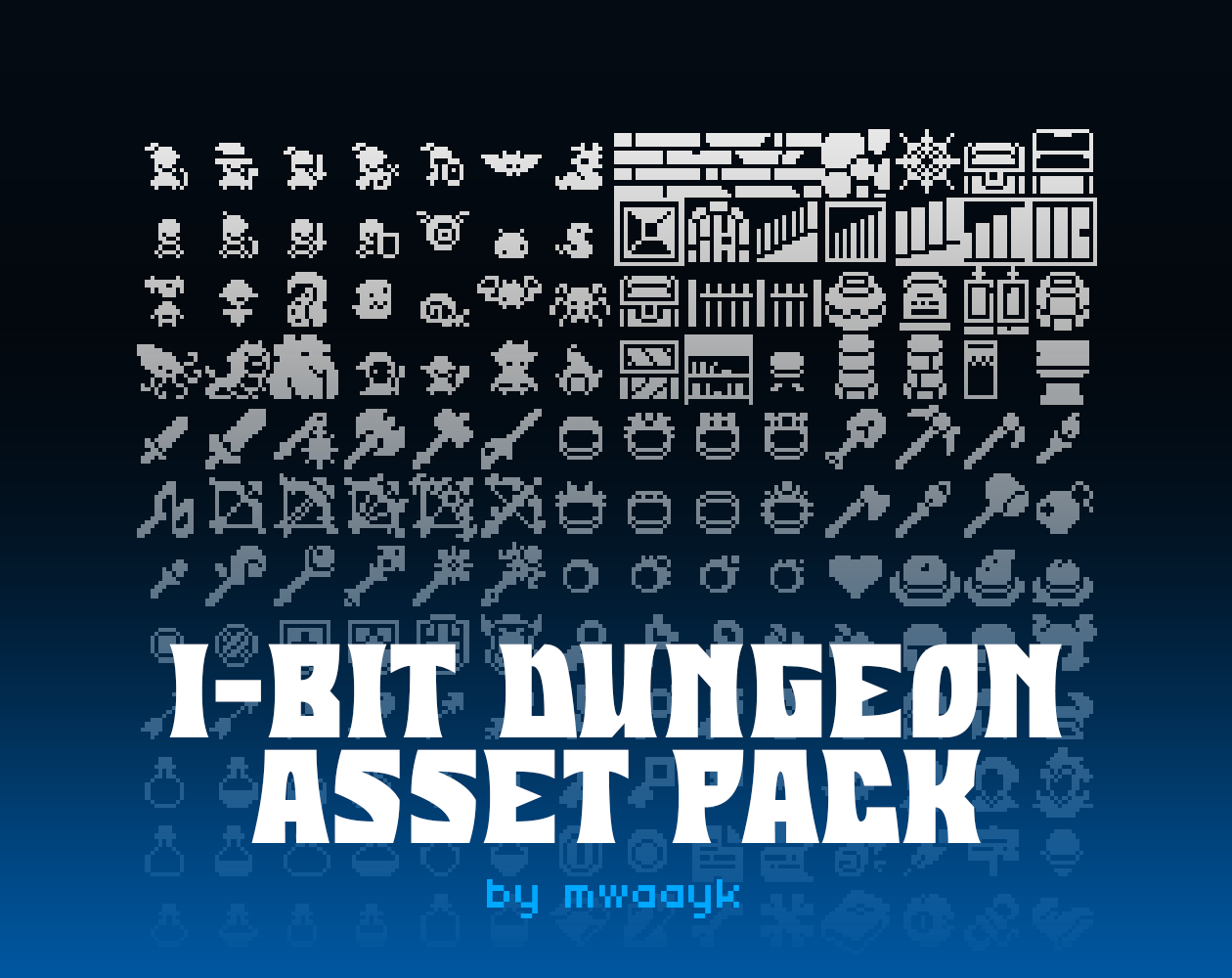 1-bit Dungeon Asset Pack by mwaayk