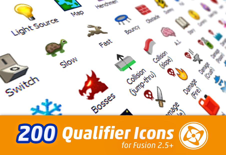 Volifiers - 200 Qualifier icons for Clickteam Fusion 2.5+ by Volnaiskra