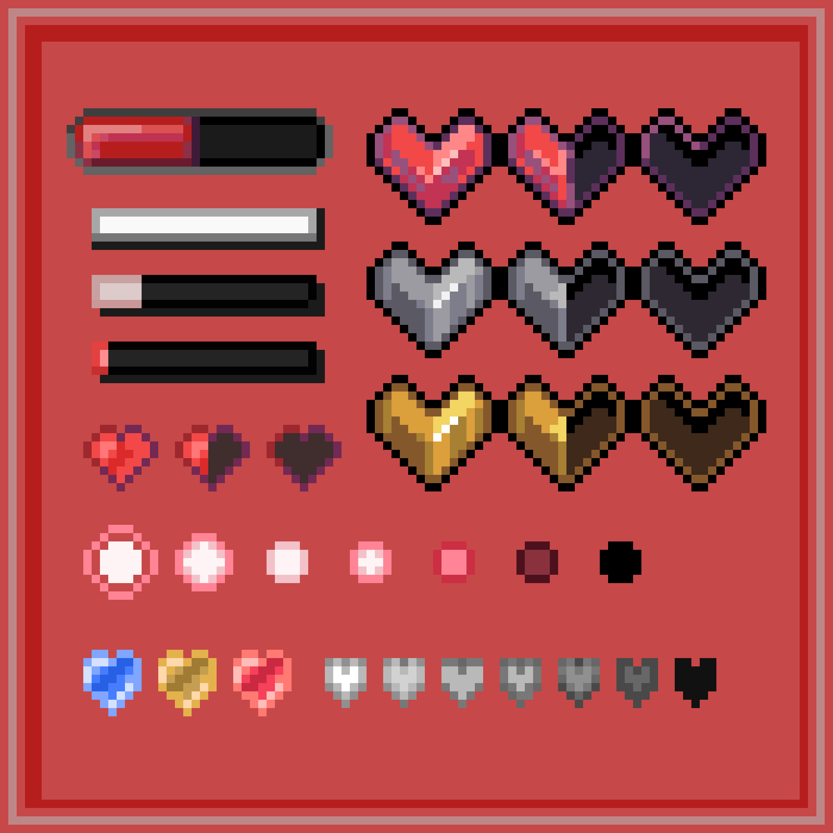 Health Bars and Hearts by Polar_34 Health Bars and Hearts by Polar_34