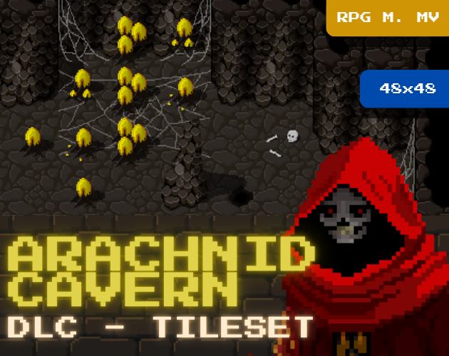 ARACHNID CAVERN - 48x48 Tileset (RPGM MV/ MZ) by Booom