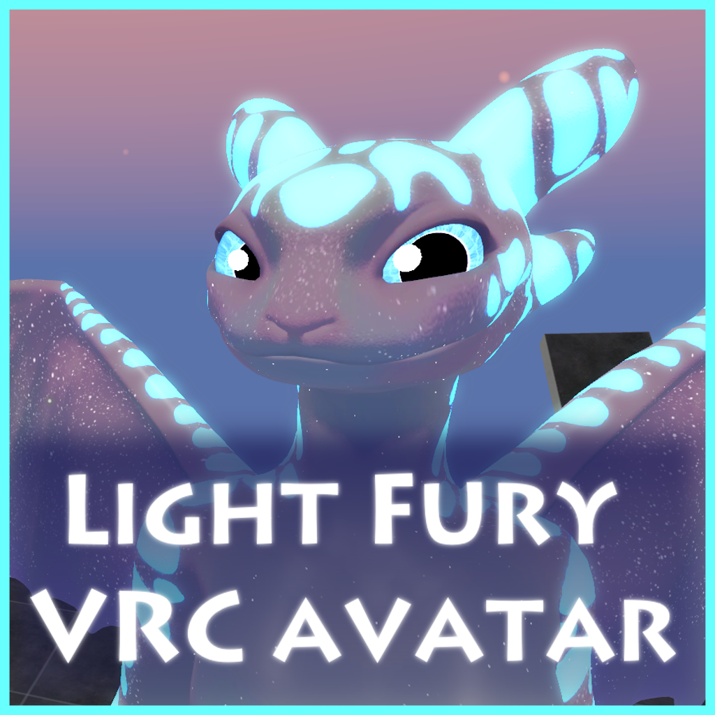 Light fury VRChat avatar by Silverim