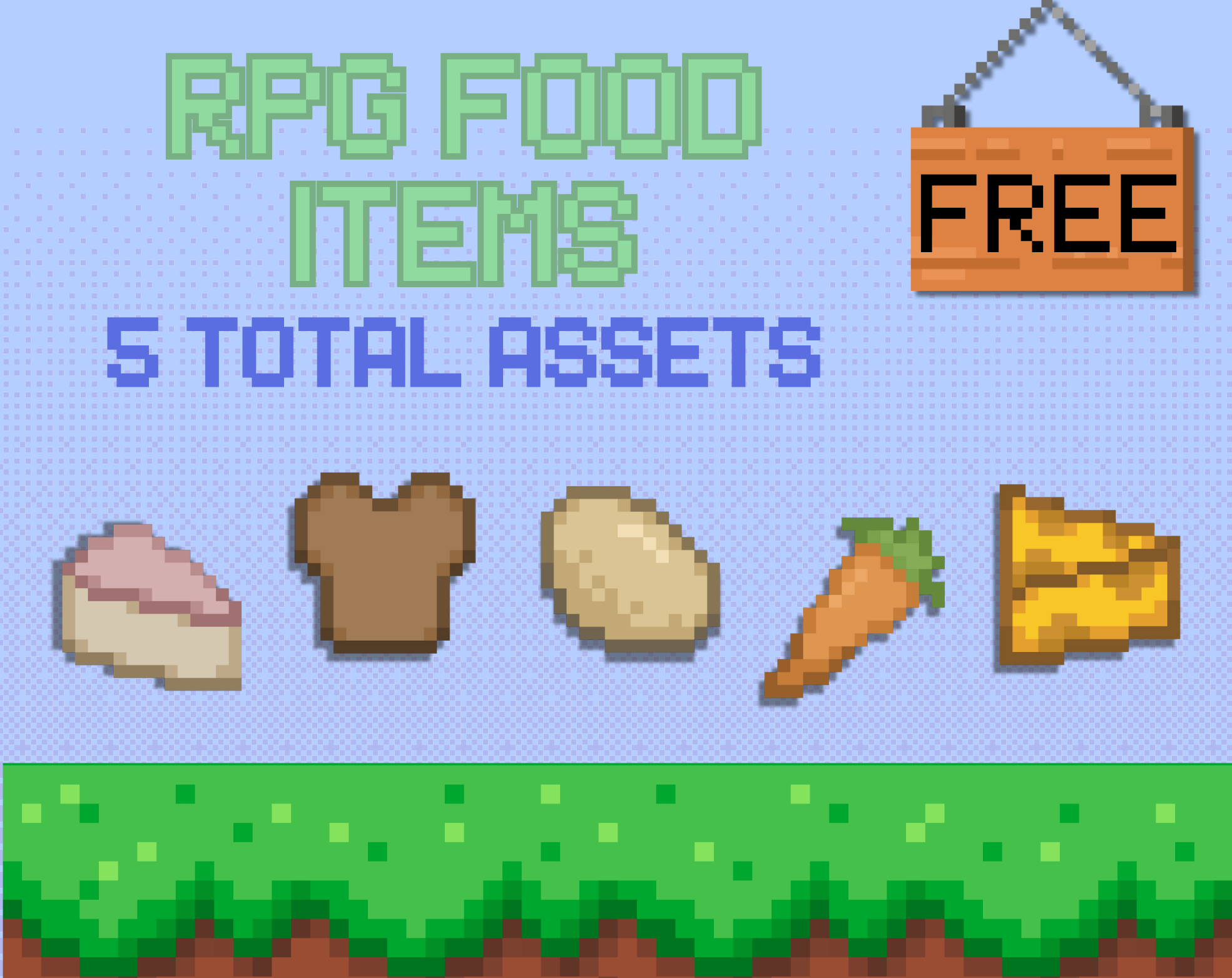 RPG Pixel Art Food Items - 5 Pack by Ace Studios