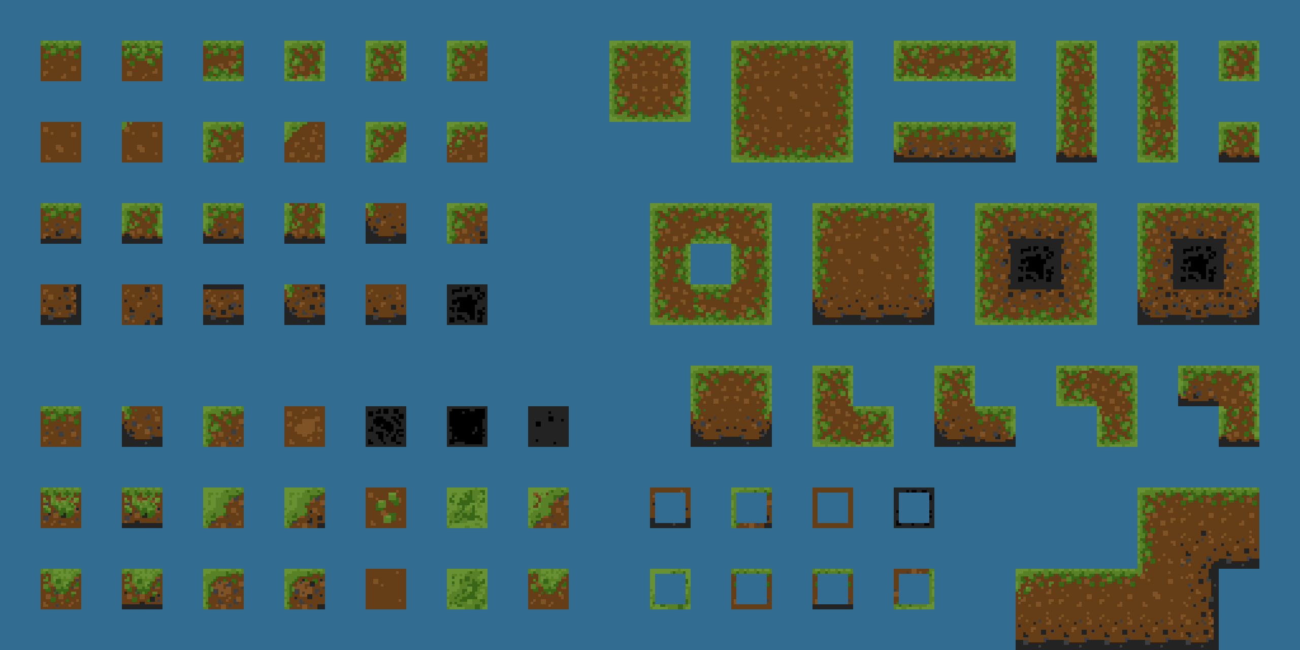 Exterior Grass TileSet (16x16) by Marcello C.