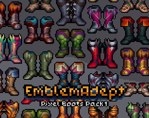 Pixel Boots Pack 1 by EmblemAdept
