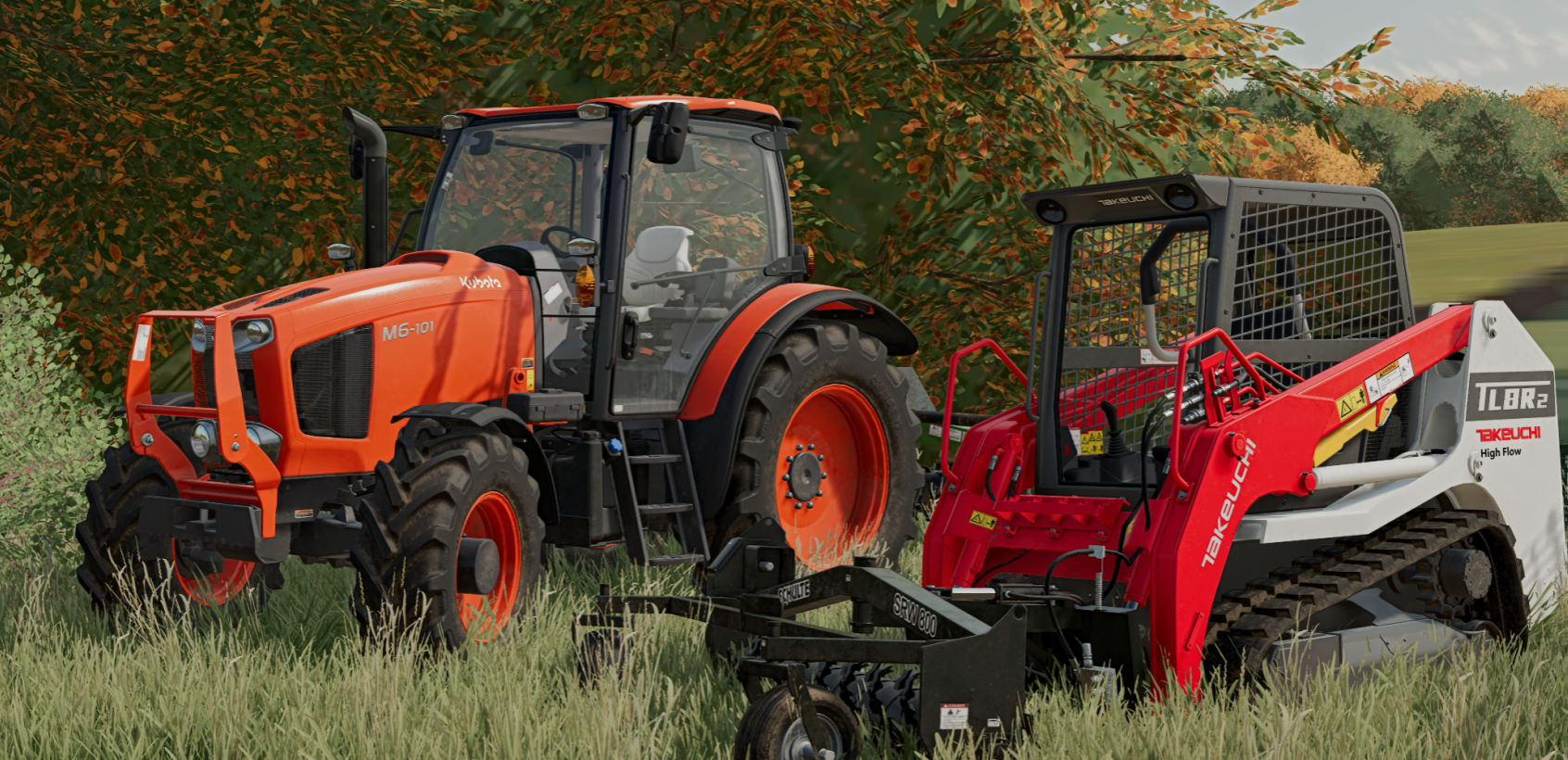 Skidsteer and 3 Point Harley Rake by CoalRiver