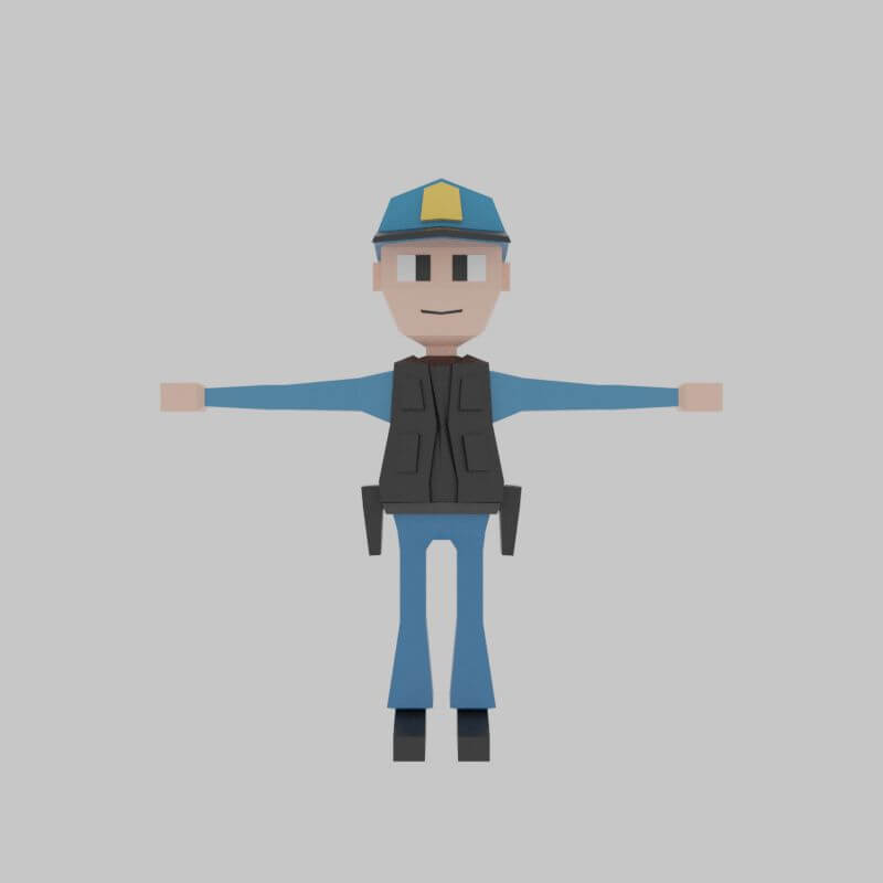 Policeman Animated Free by maiastudios
